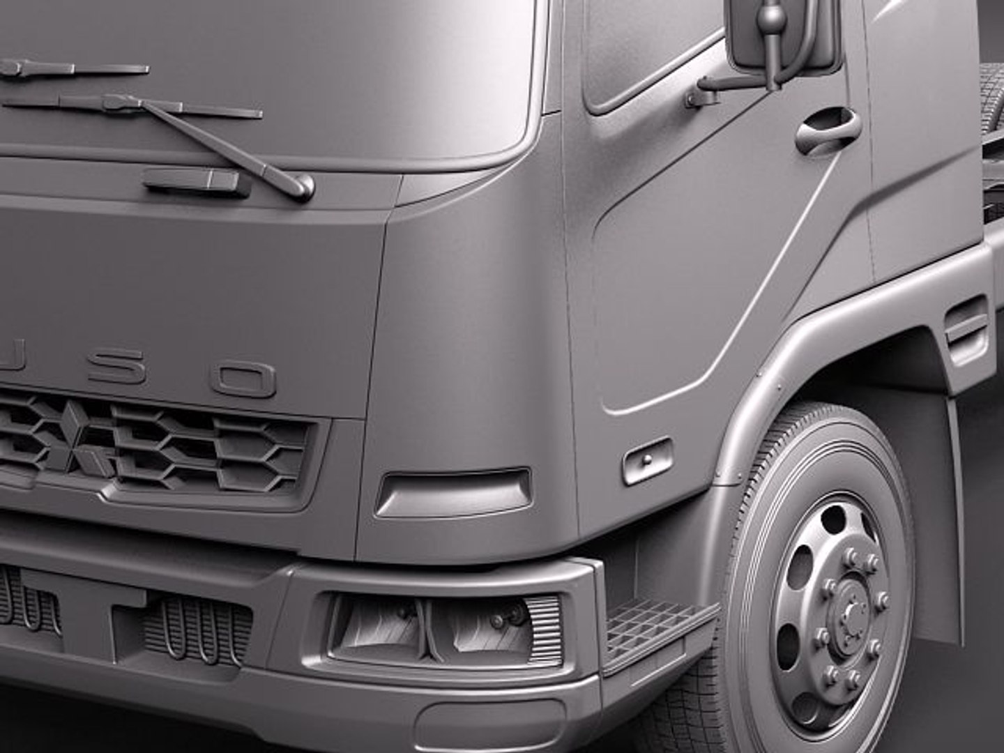 Mitsubishi Fuso Fk13 Truck 3d Model