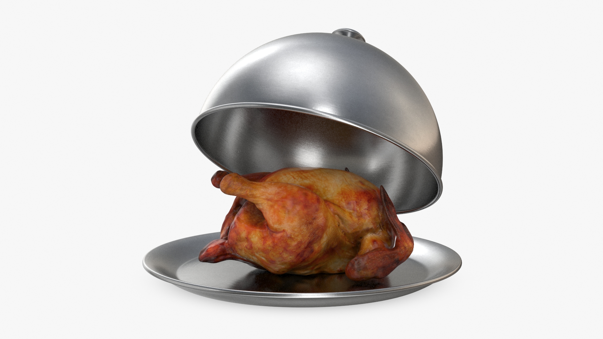Food Cloche And Roasted Chicken 3D Model - TurboSquid 2211699