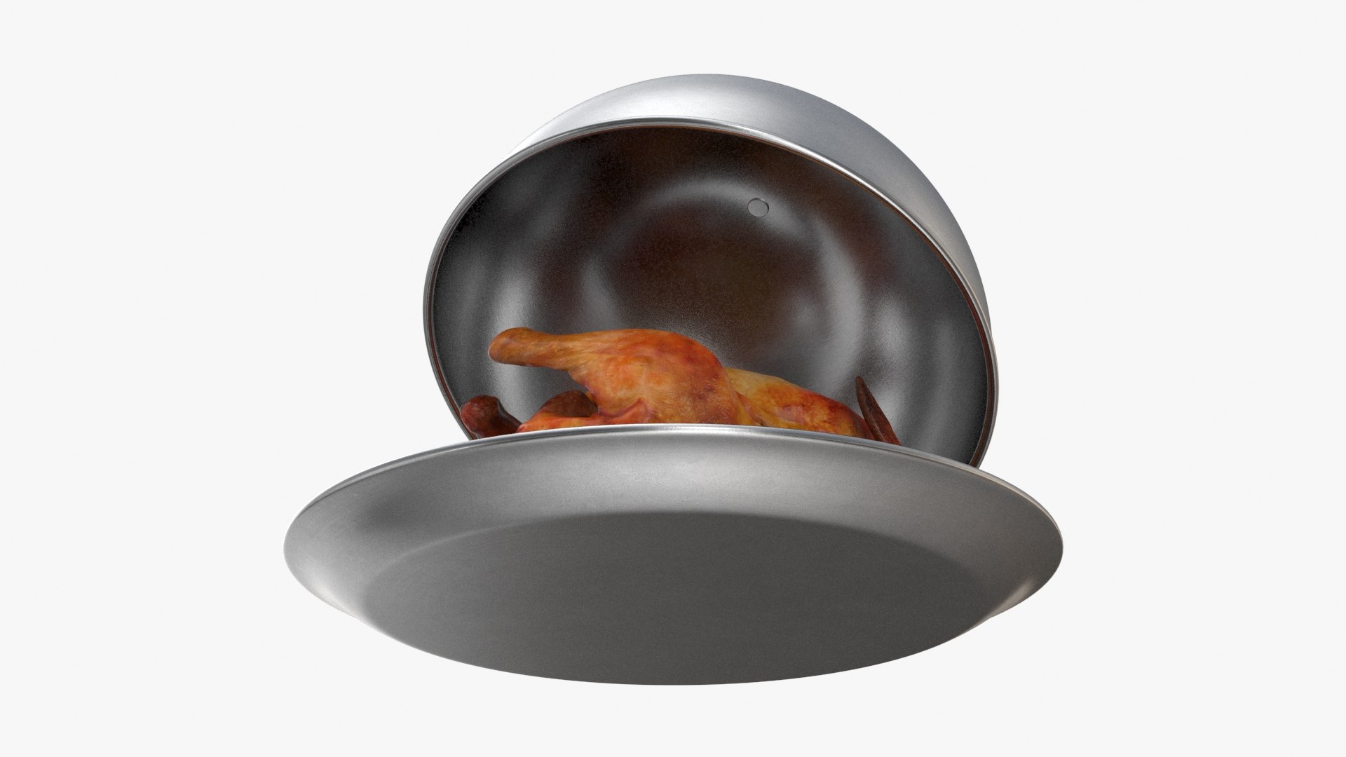 Food Cloche And Roasted Chicken 3D Model - TurboSquid 2211699