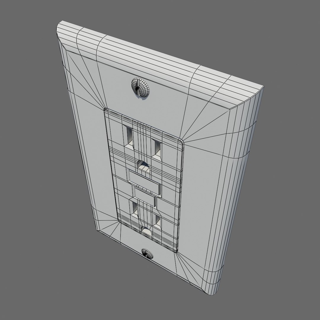 Gfci Wall Outlet 3d Model