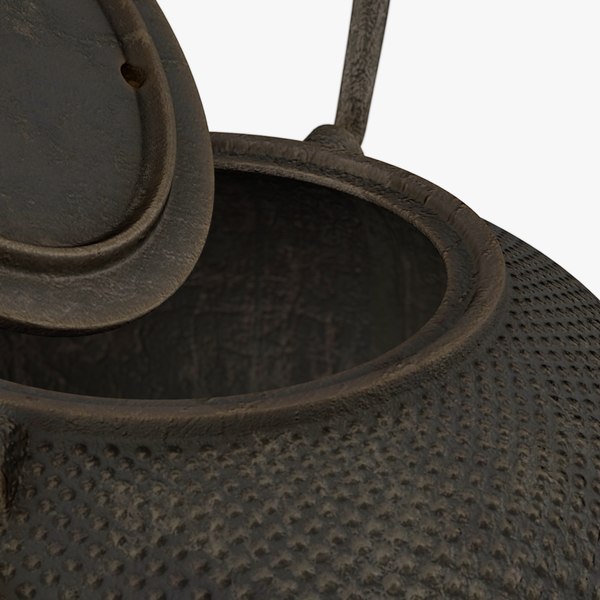 3d ancient asian teapot