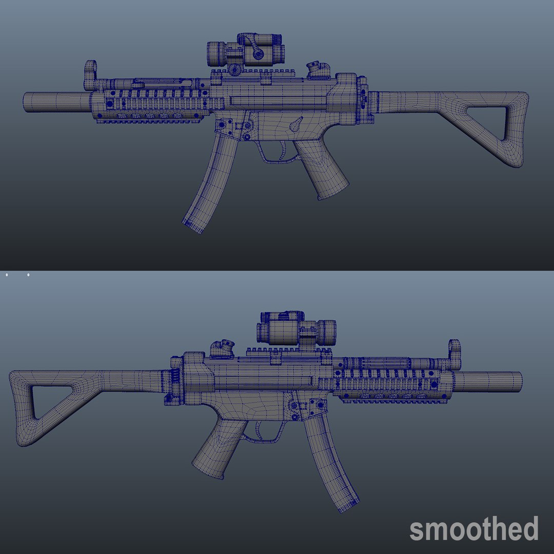 3d Mp5 Ump Low-poly