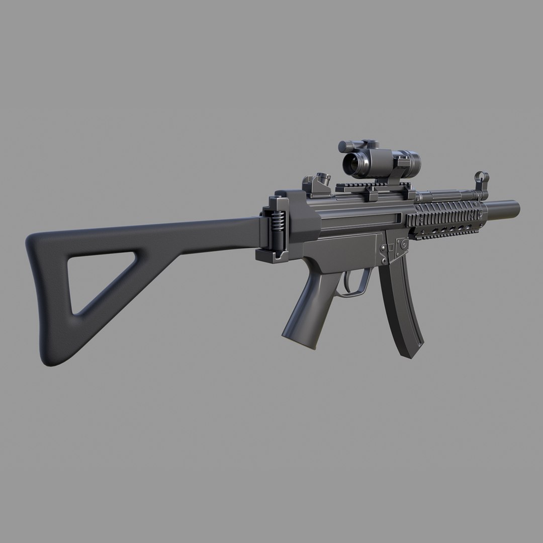 3d Mp5 Ump Low-poly
