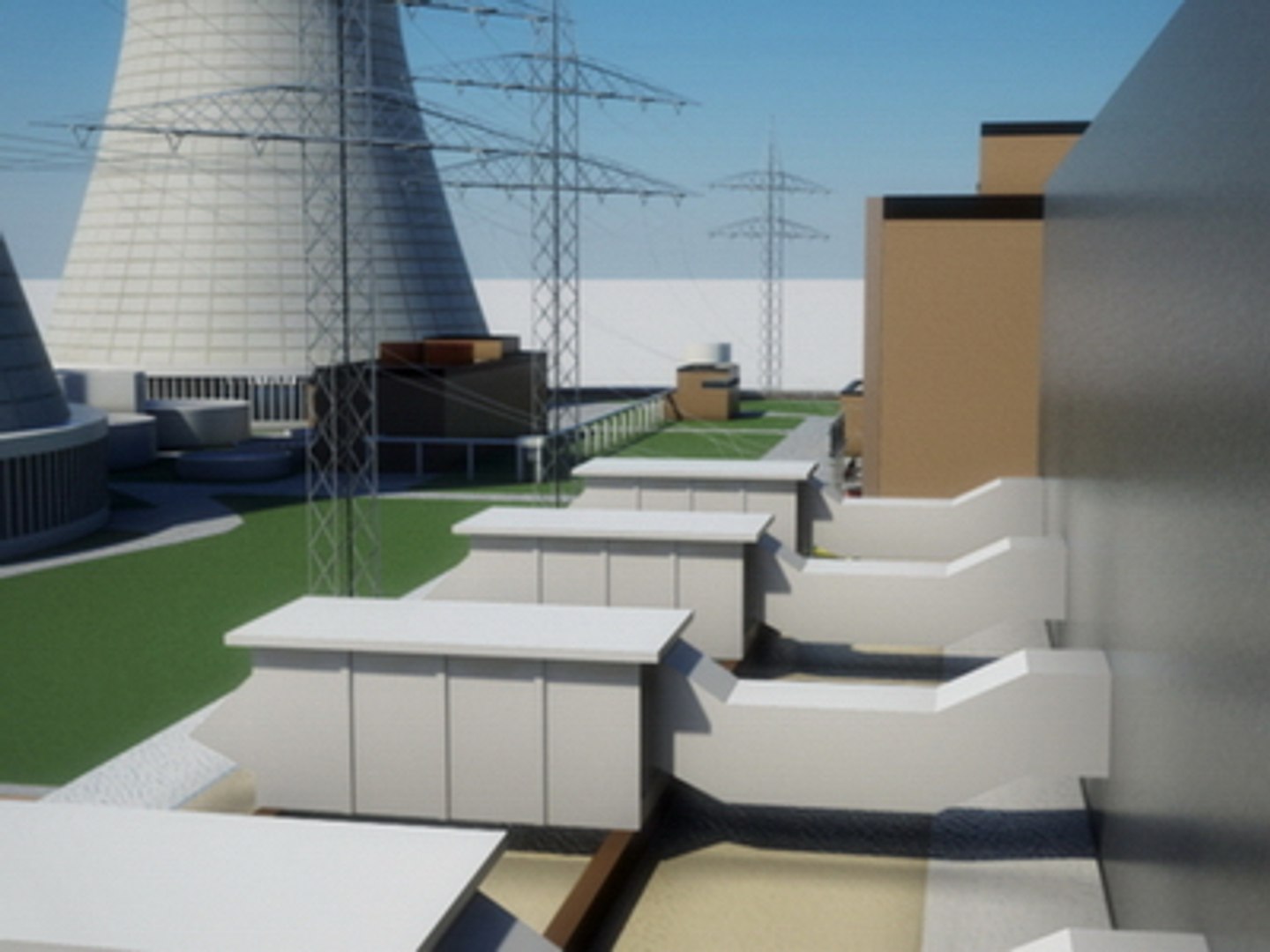 Nuclear Power Plant 3d Model
