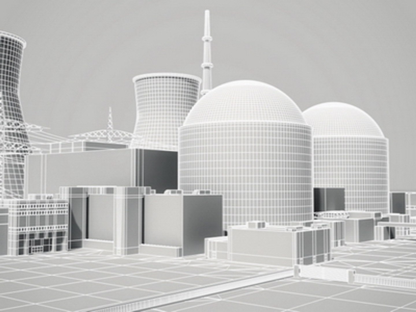Nuclear Power Plant 3d Model