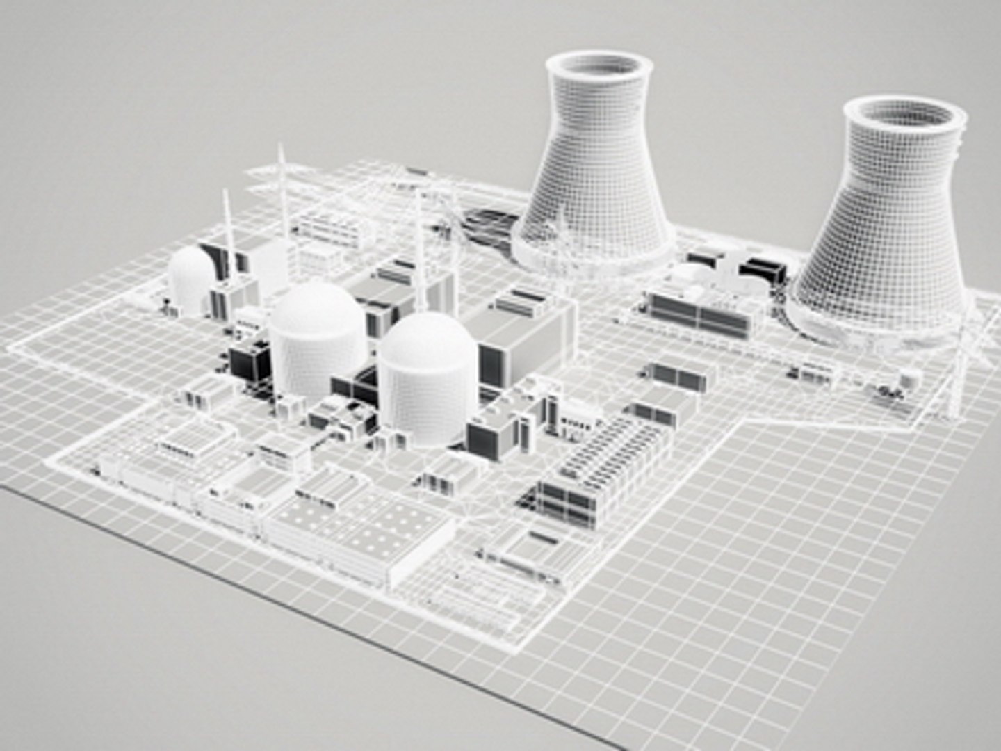 Nuclear Power Plant 3d Model