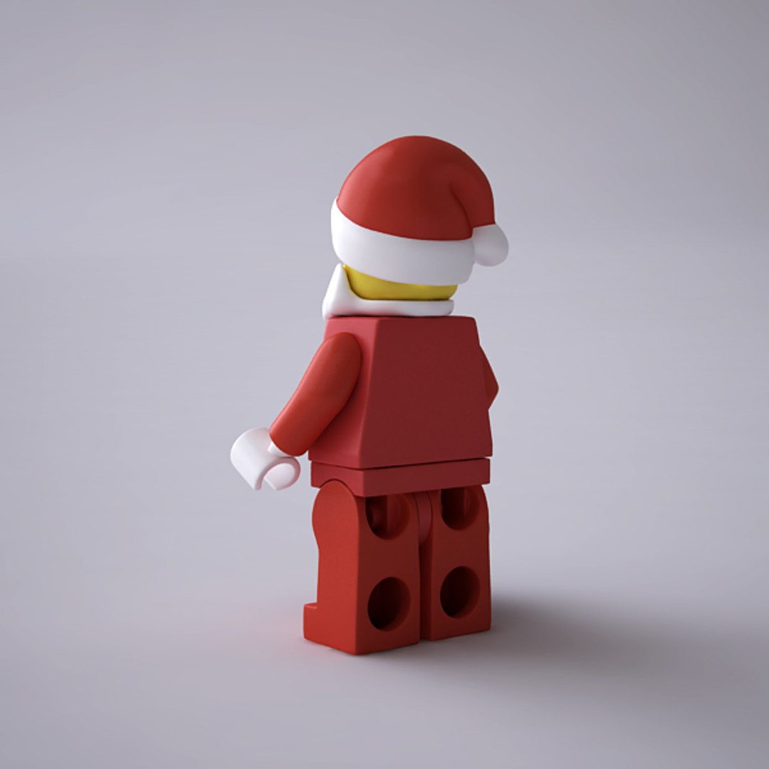 Rigged Lego Santa Claus 3d Obj