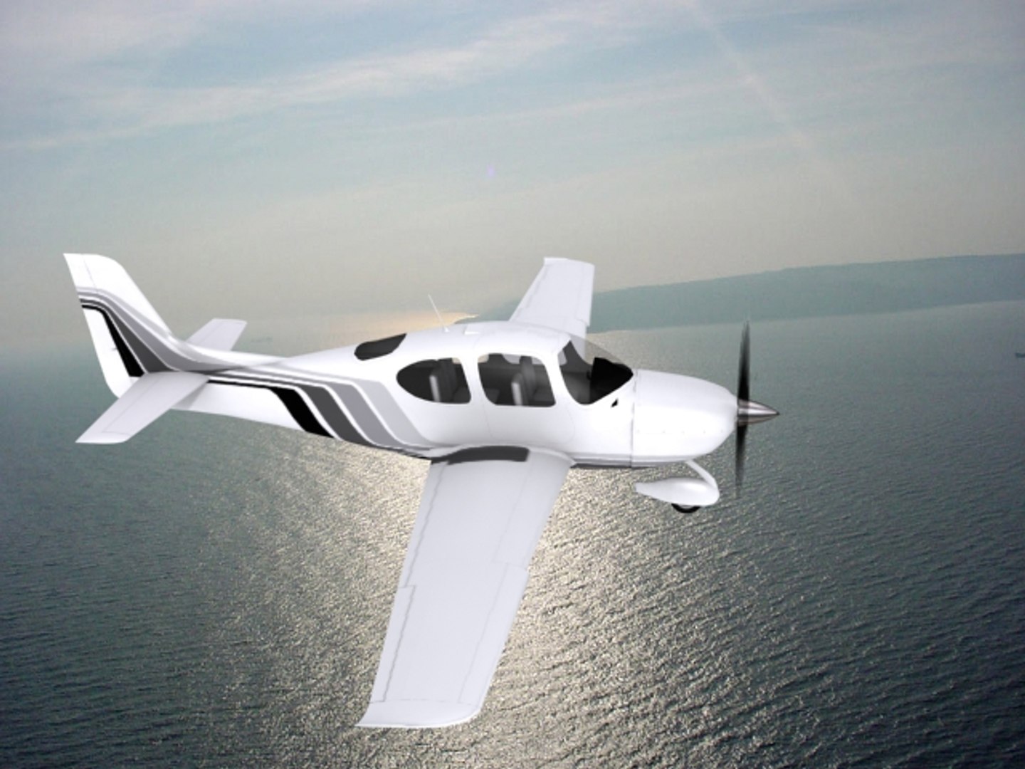 3d Propellers Modern Aircraft Model