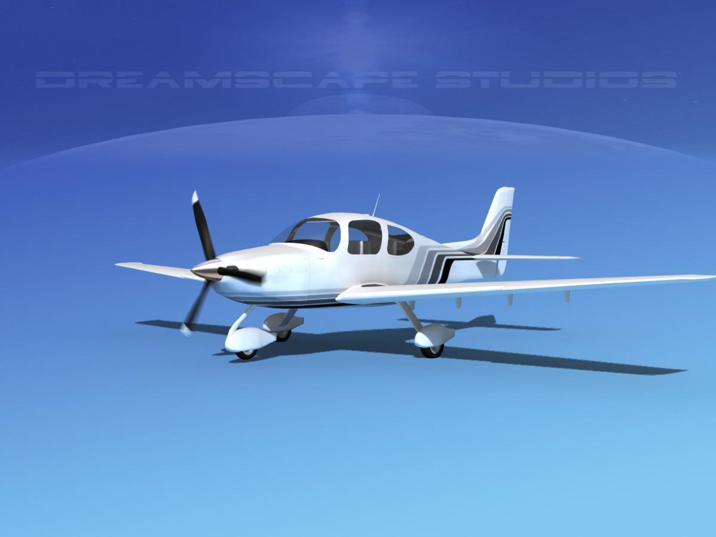 3d Propellers Modern Aircraft Model