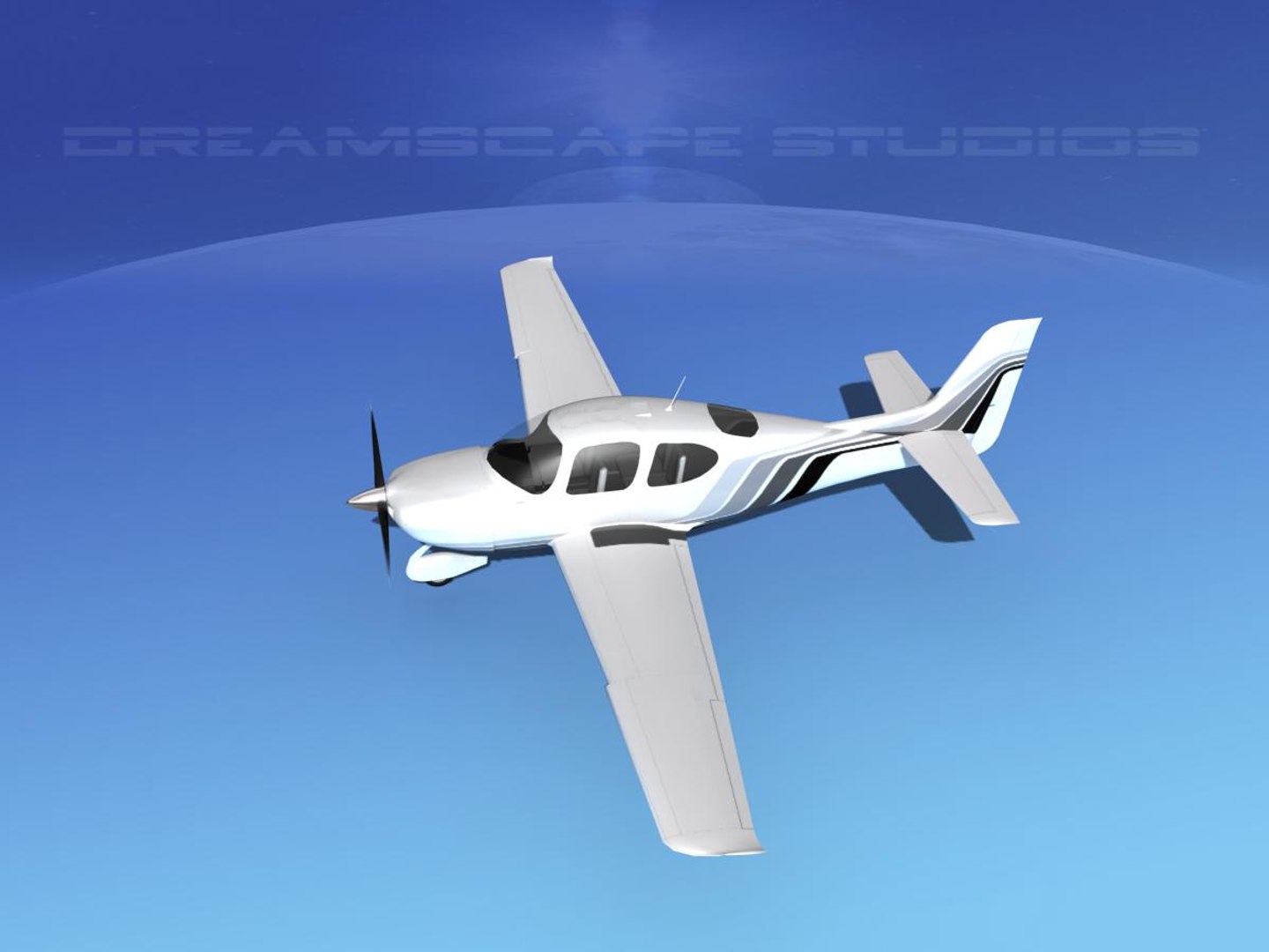 3d Propellers Modern Aircraft Model