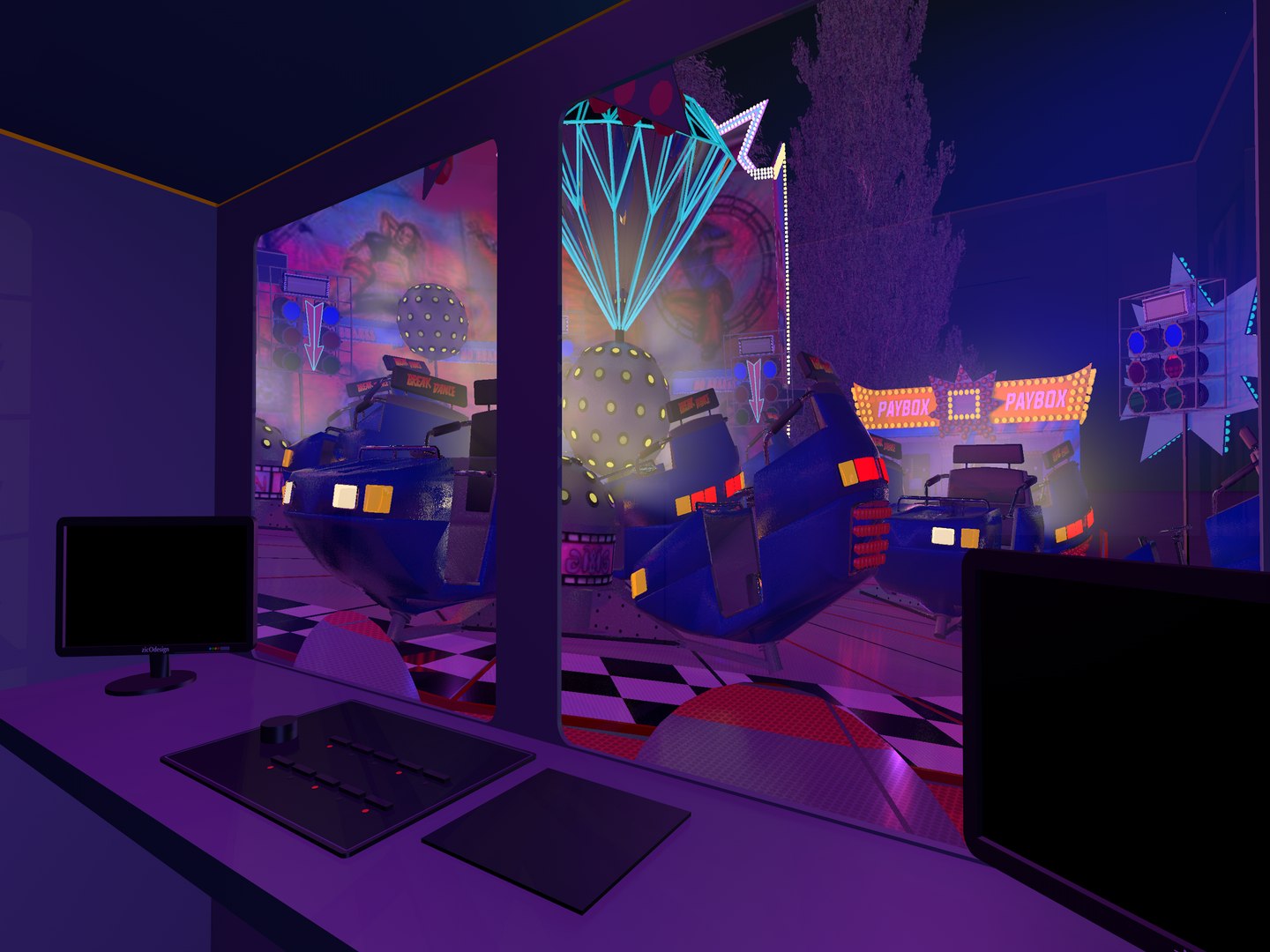 3D Break Dance Fun Fair High Quality Model - TurboSquid 2027654