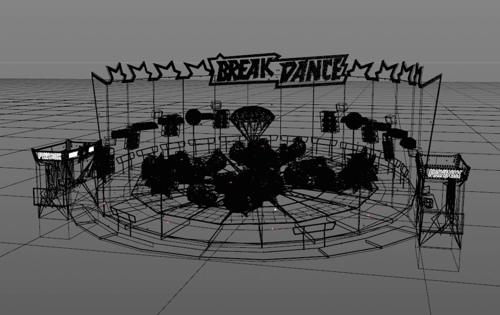 3D Break Dance Fun Fair High Quality Model - TurboSquid 2027654
