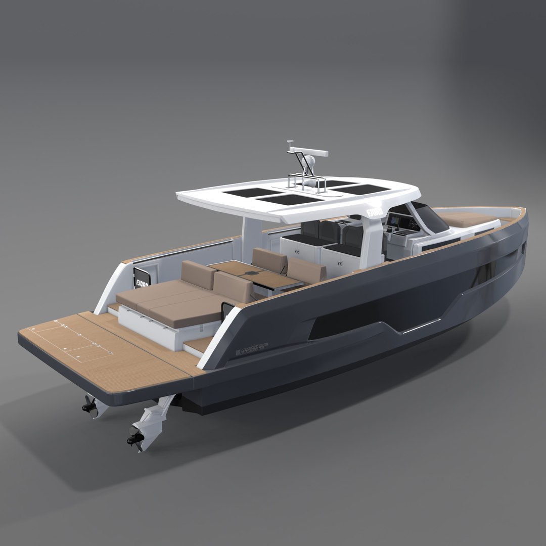 FJORD 41 XL Power Boat 3D Model - TurboSquid 2130156