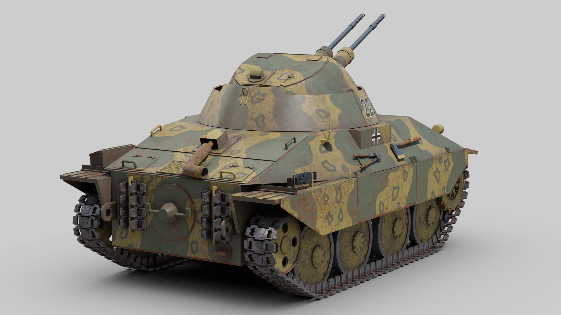 3D Flakpanzer 38t Kugelblitz Model - TurboSquid 2241576