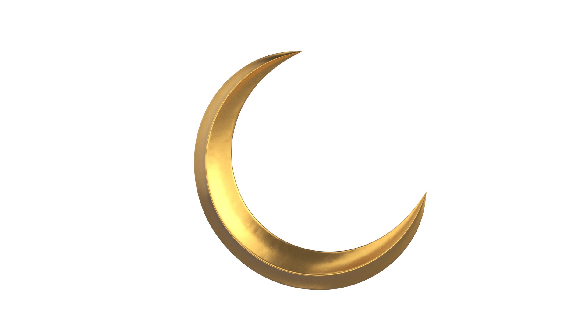 3D Crescent Moon Model - TurboSquid 1764174