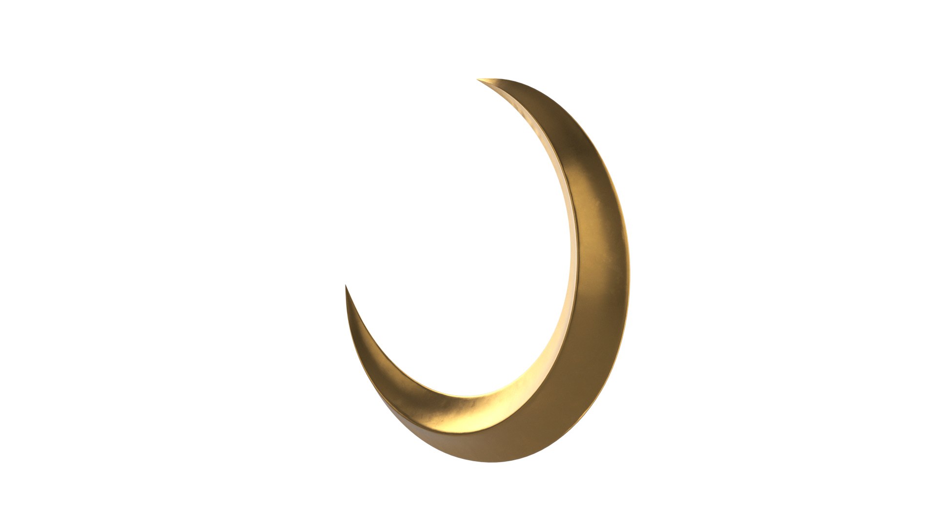 3D Crescent Moon Model - TurboSquid 1764174