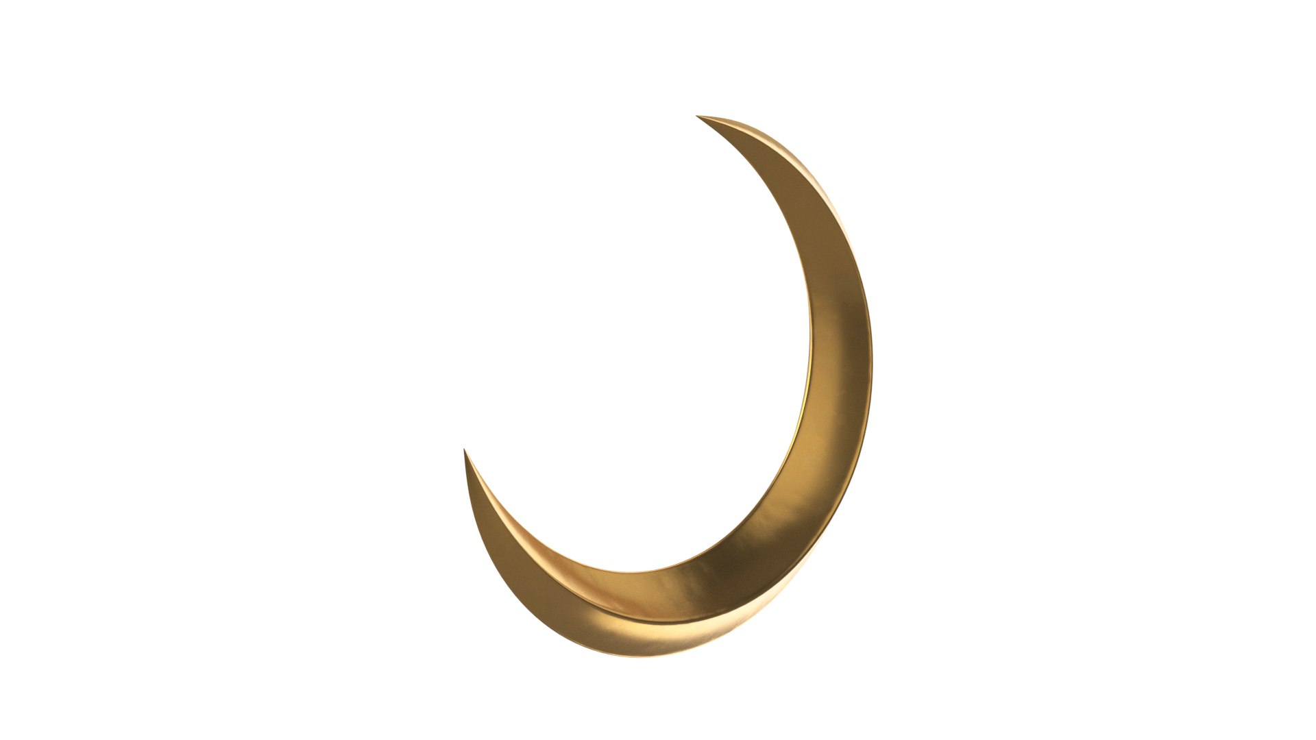 3D Crescent Moon Model - TurboSquid 1764174