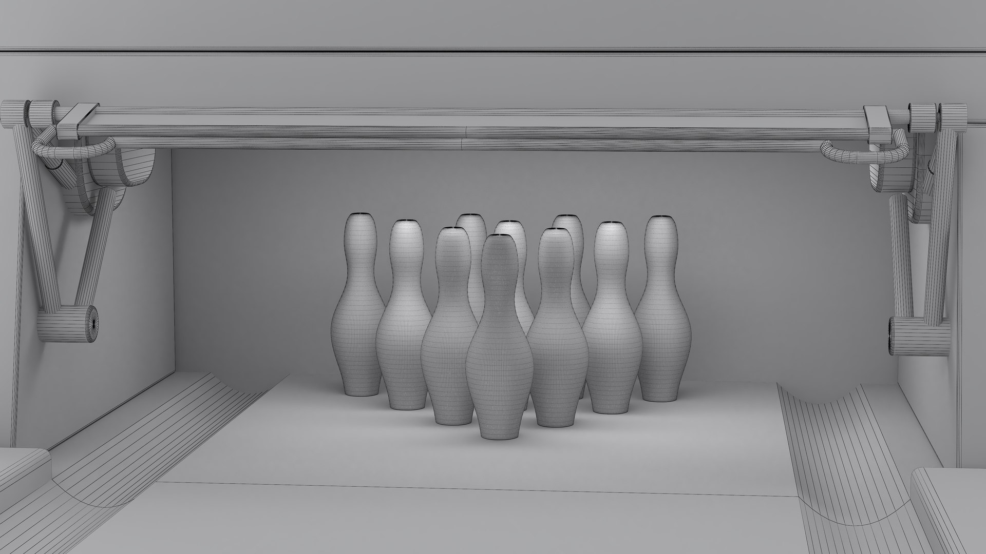 Detailed Bowling Lane 3D - TurboSquid 2281958