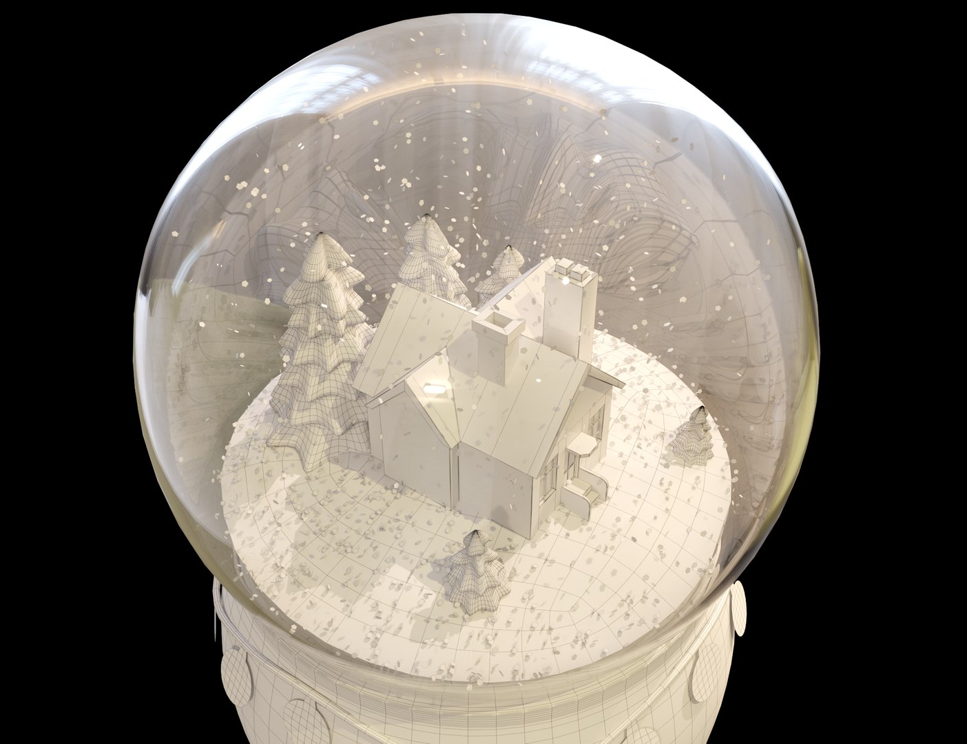 3D Christmas Globe Snow Model - TurboSquid 1673215