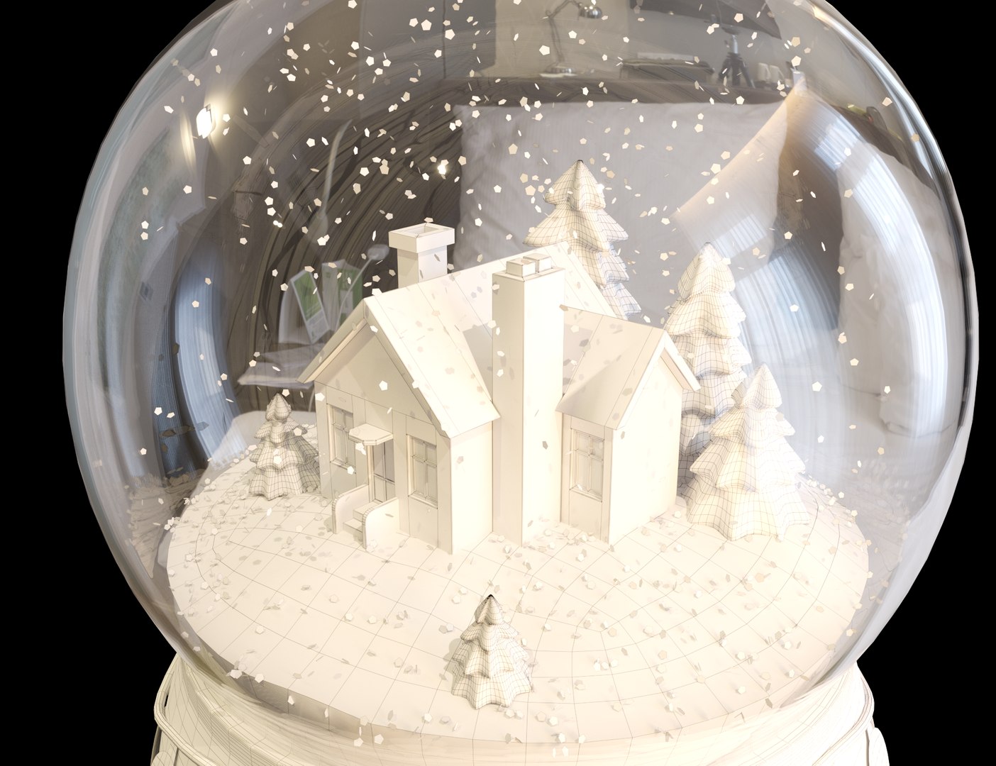 3D Christmas Globe Snow Model - TurboSquid 1673215