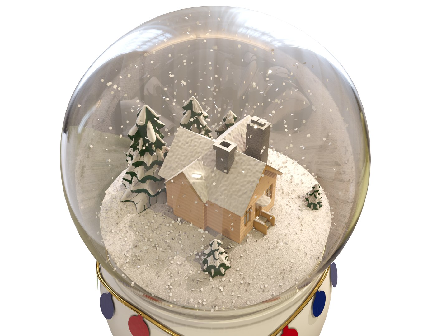 3D Christmas Globe Snow Model - TurboSquid 1673215