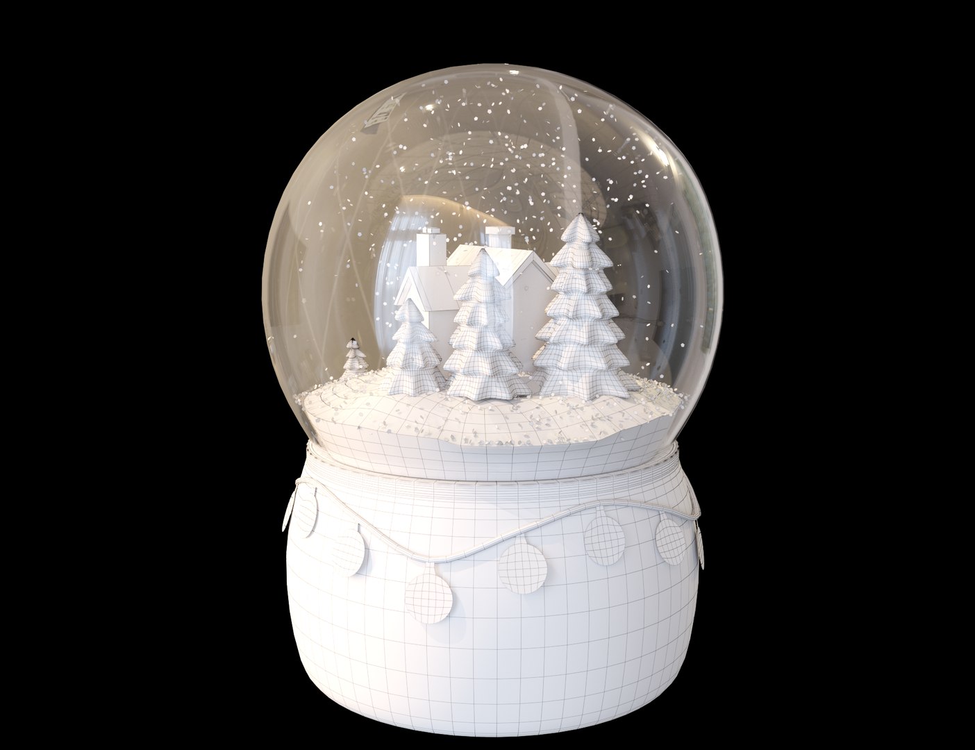 3D Christmas Globe Snow Model - TurboSquid 1673215