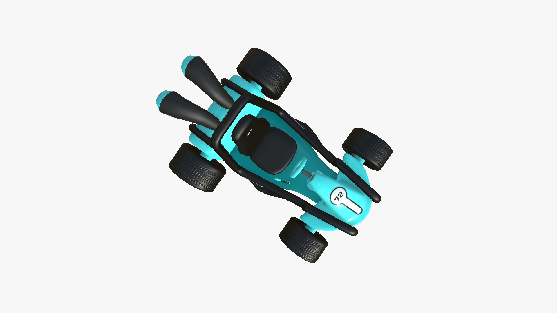 Cartoon Kart G10 Light Blue - Vehicle Racing Design 3D Model ...