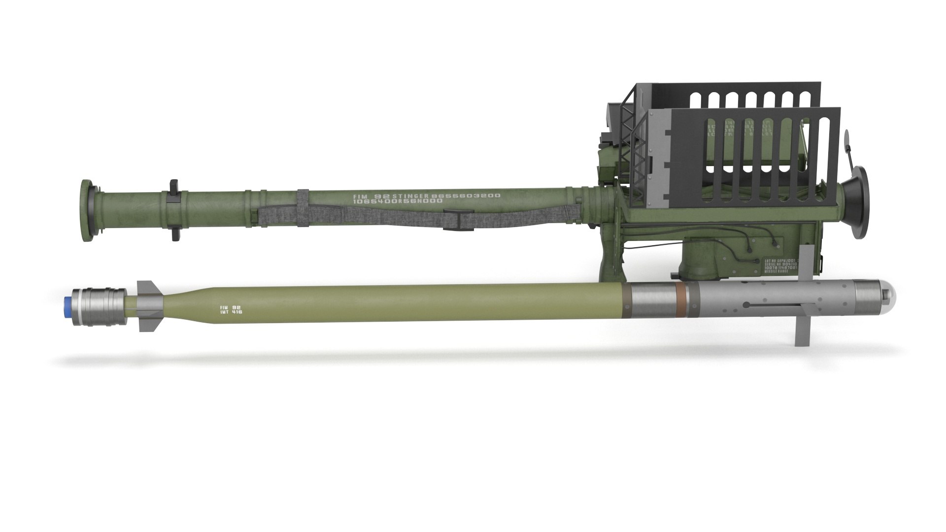 3D Model FIM 92 Stinger Missile With Launcher - TurboSquid 1984656