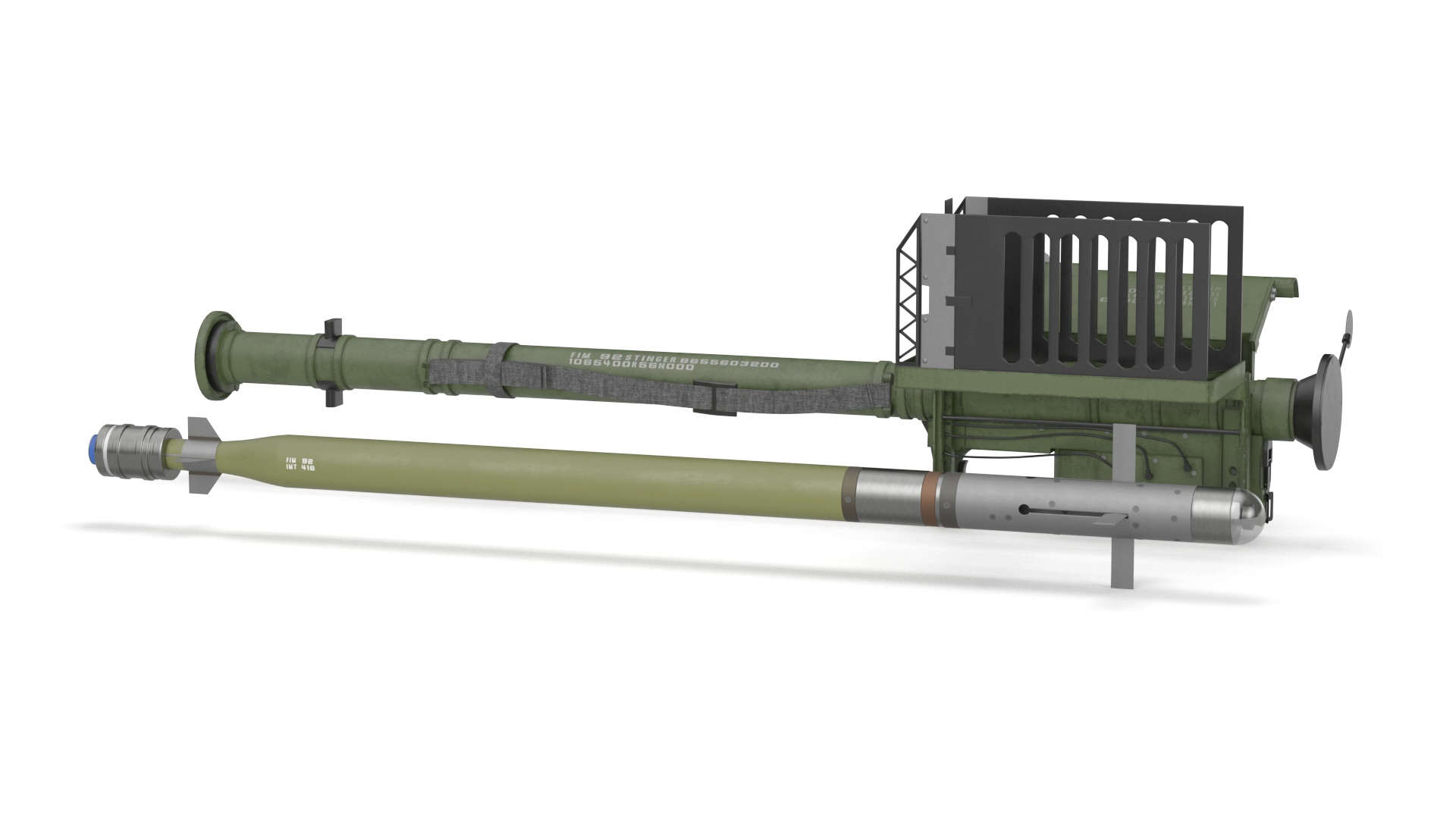 3D Model FIM 92 Stinger Missile With Launcher - TurboSquid 1984656