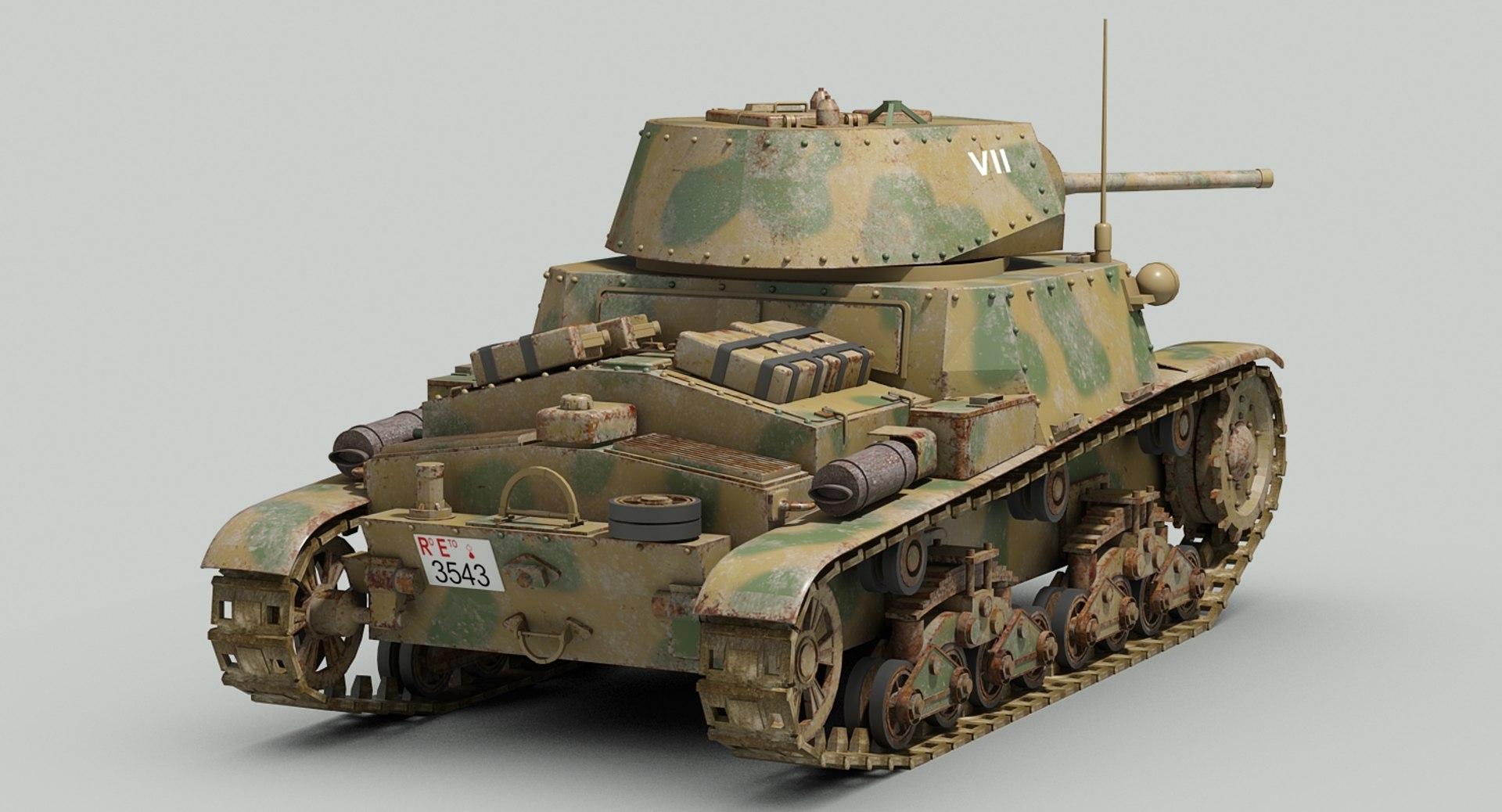 3d Model Italian Fiat 40 Medium