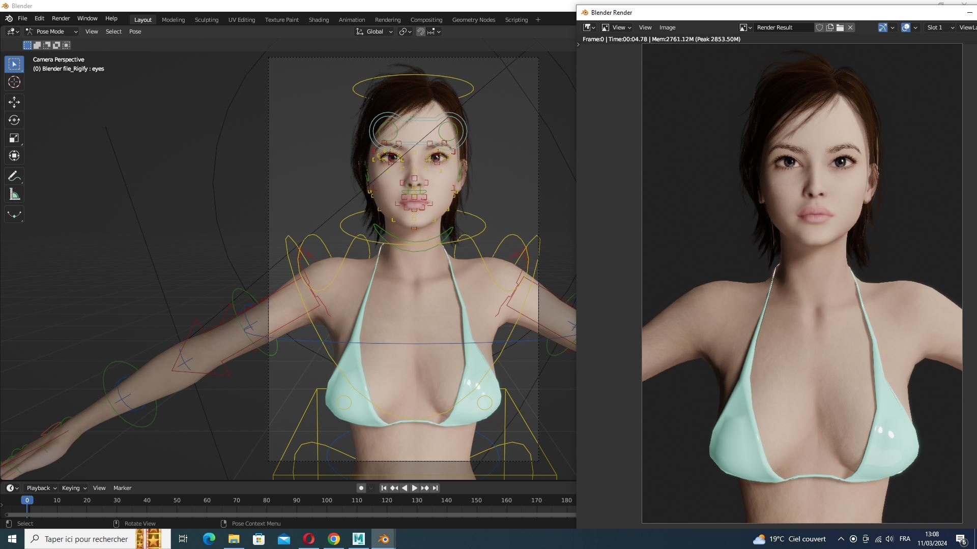 Lauren Realistic Girl In Bikini Advance Shader 3D Model - TurboSquid 2207820