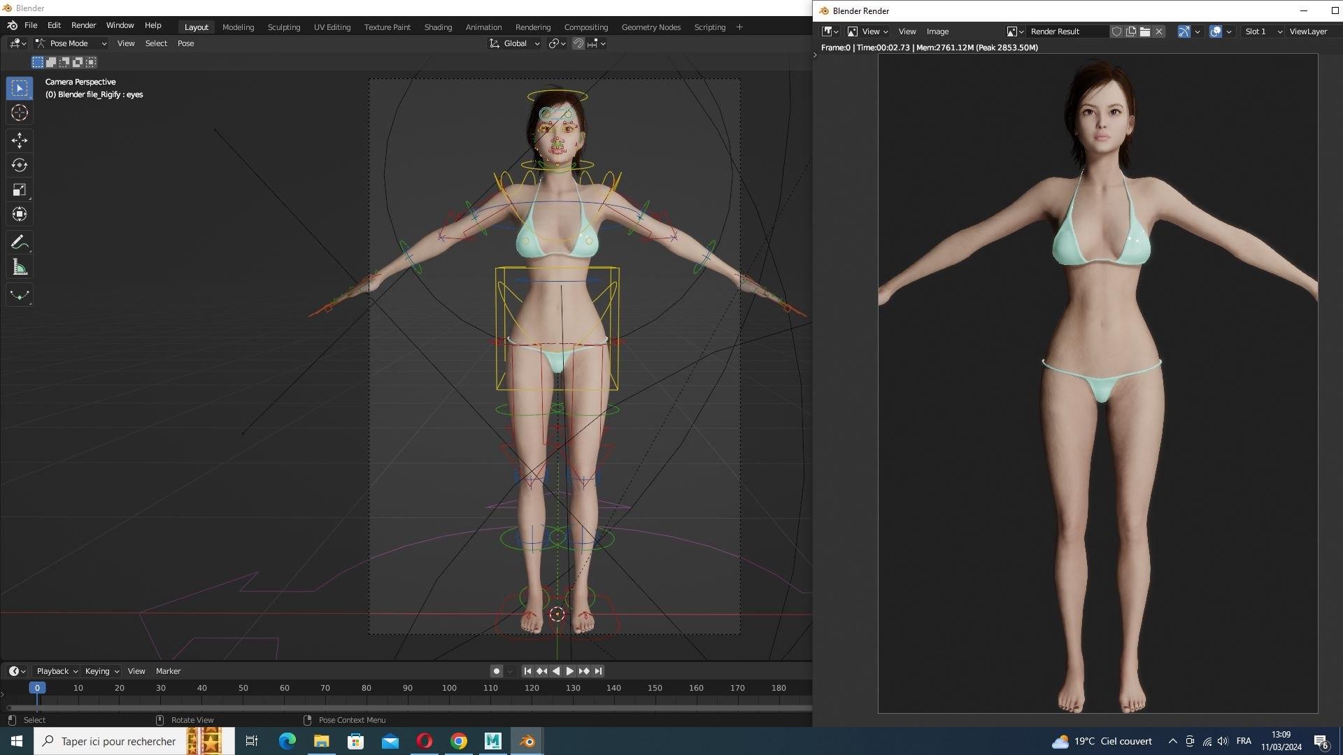 Lauren Realistic Girl In Bikini Advance Shader 3D Model - TurboSquid 2207820