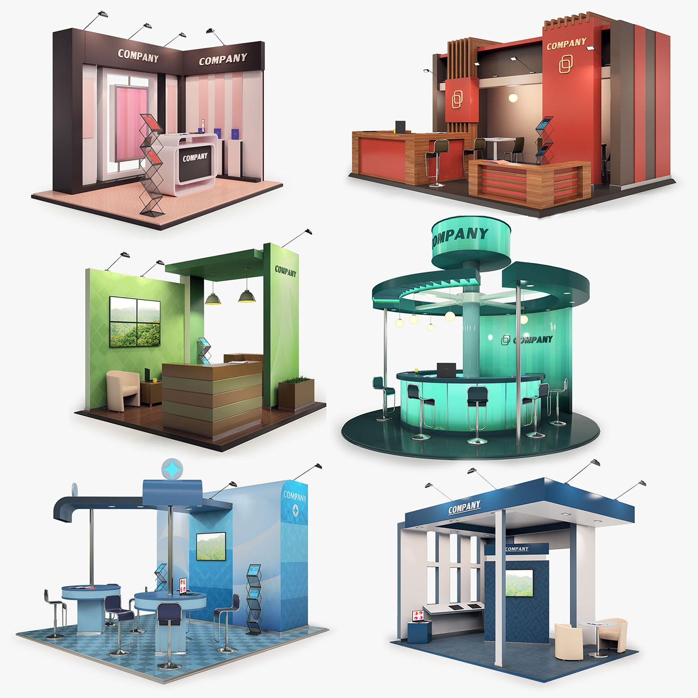 modelo 3d Stands de Exposicion - TurboSquid 1192116