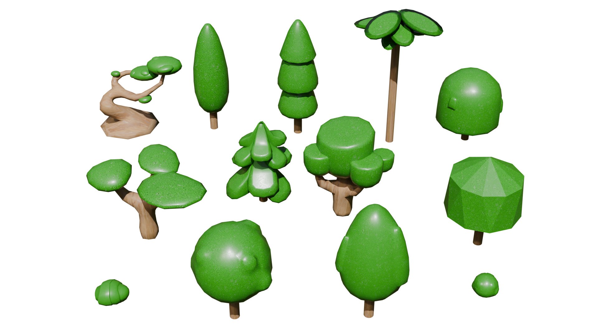 3D 3D Tree Models Stylized And Optimized For Game Development - TurboSquid 2281951