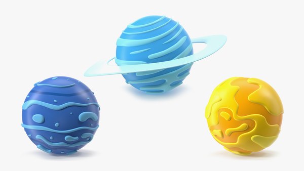 Cartoon Planets Collection model - TurboSquid 1879999