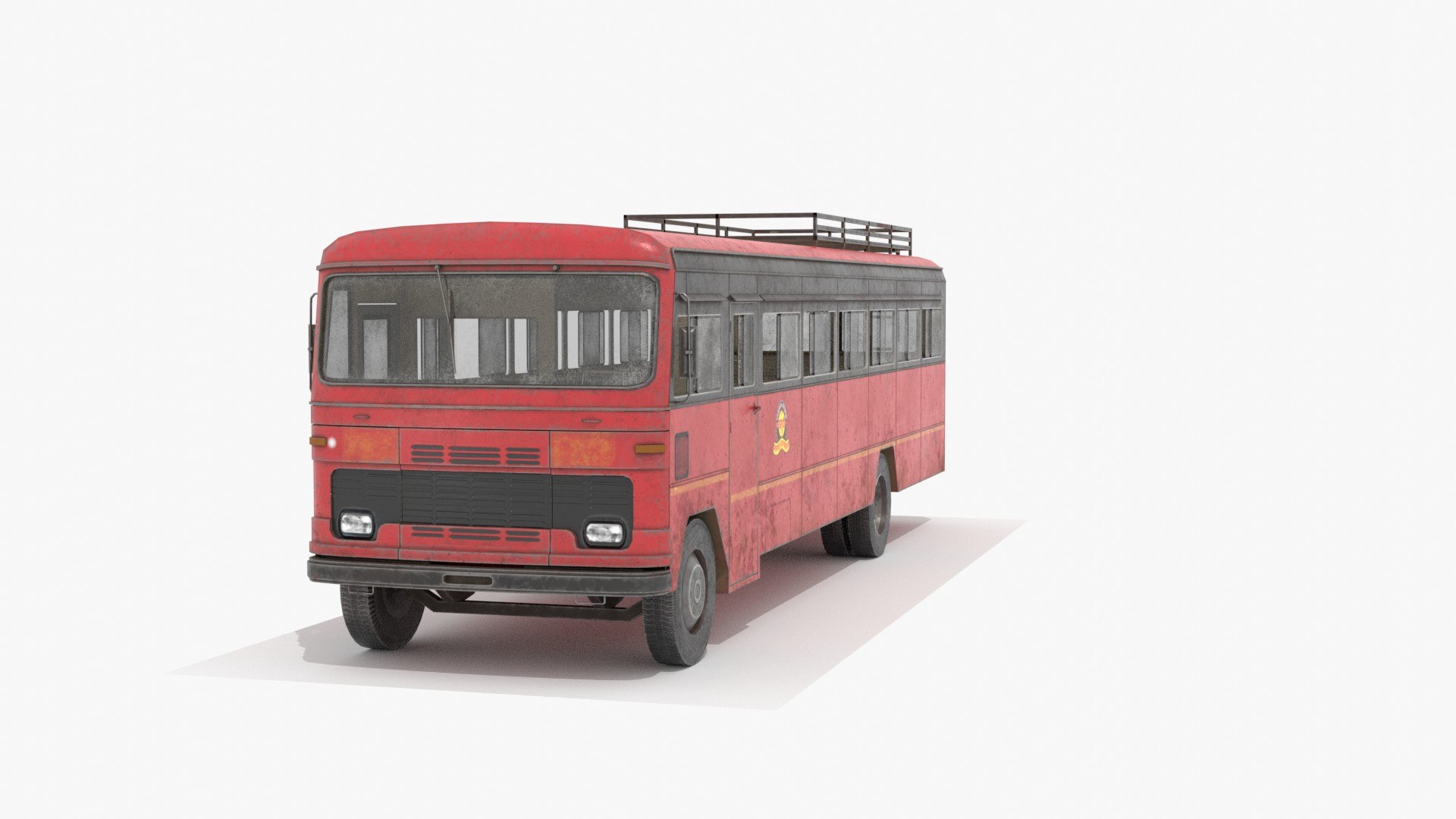 Bus MSRTC Lalpari 3D Model 3D - TurboSquid 2178983
