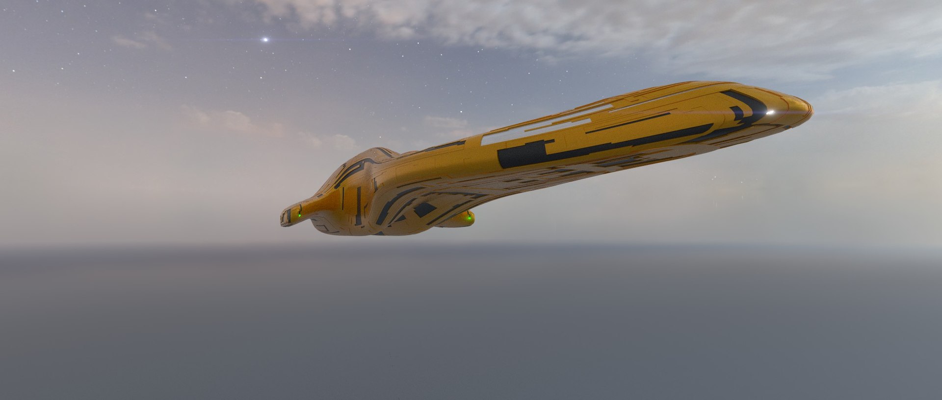 3D Model Passenger Spaceship - TurboSquid 2208058