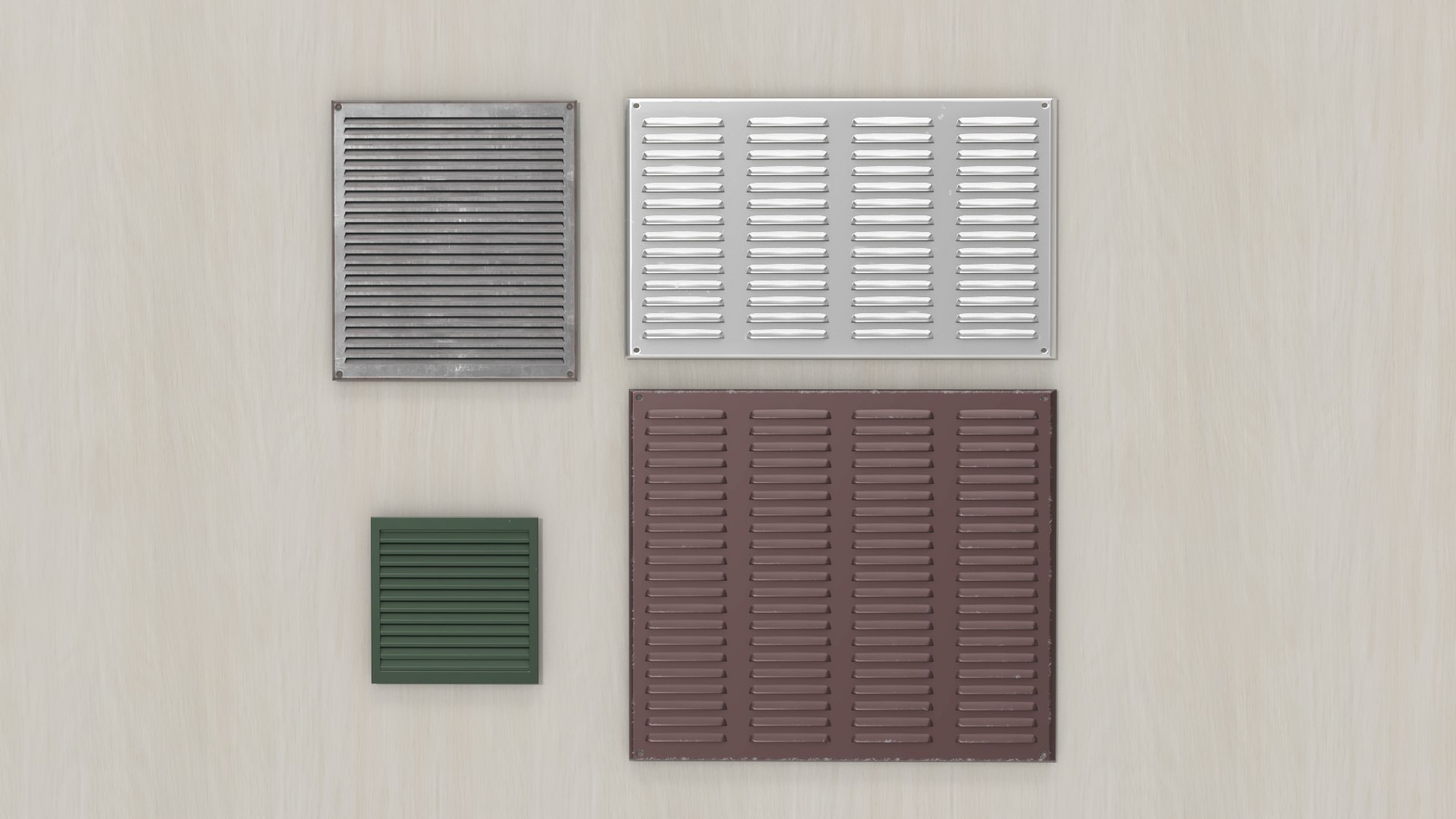 3D Model Wall Vents Set 01 - TurboSquid 2165729
