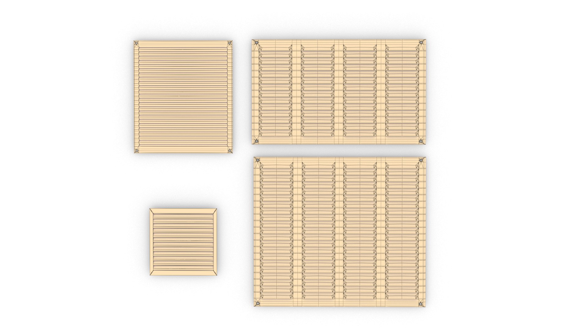 3D Model Wall Vents Set 01 - TurboSquid 2165729