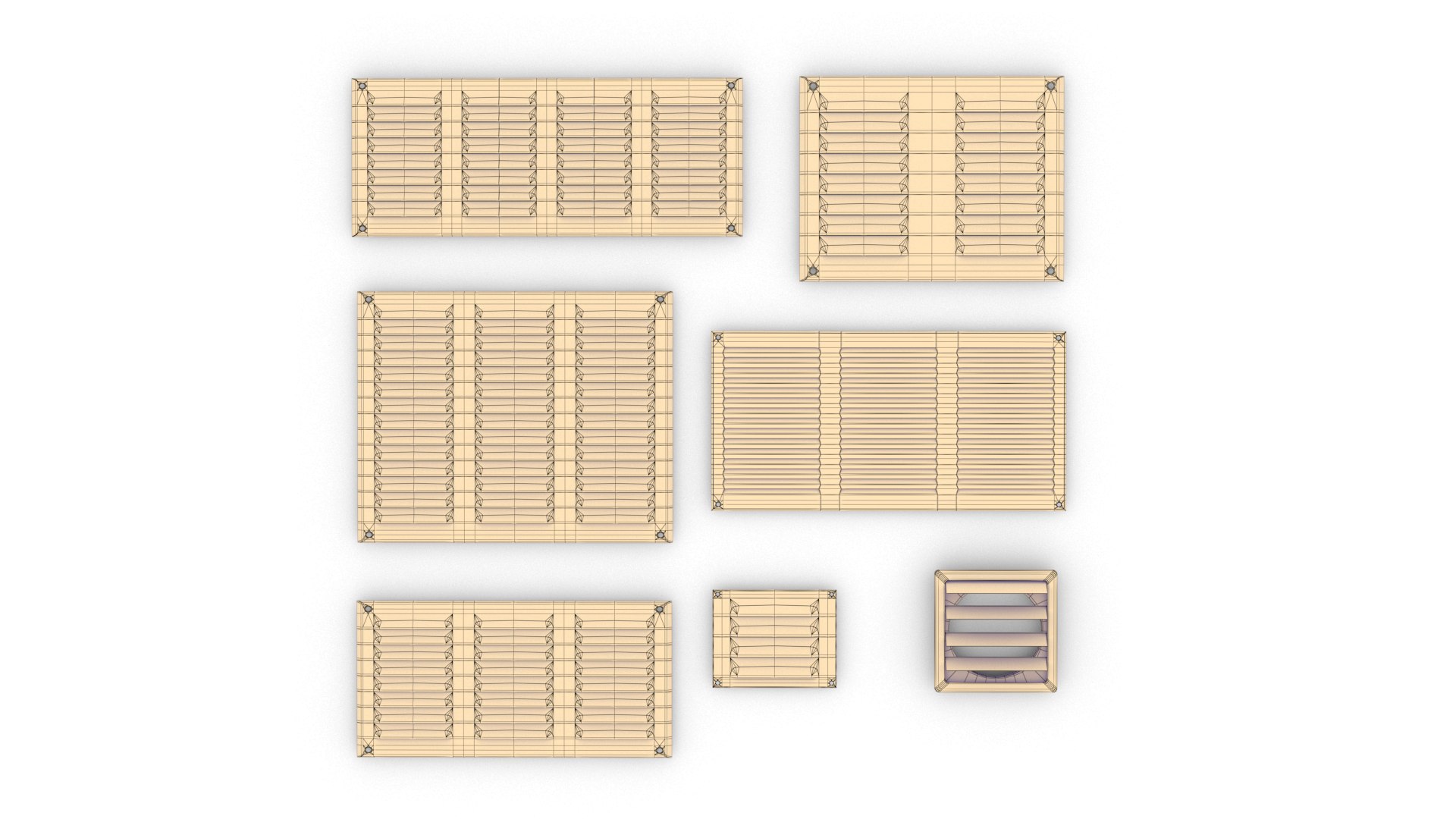 3D Model Wall Vents Set 01 - TurboSquid 2165729