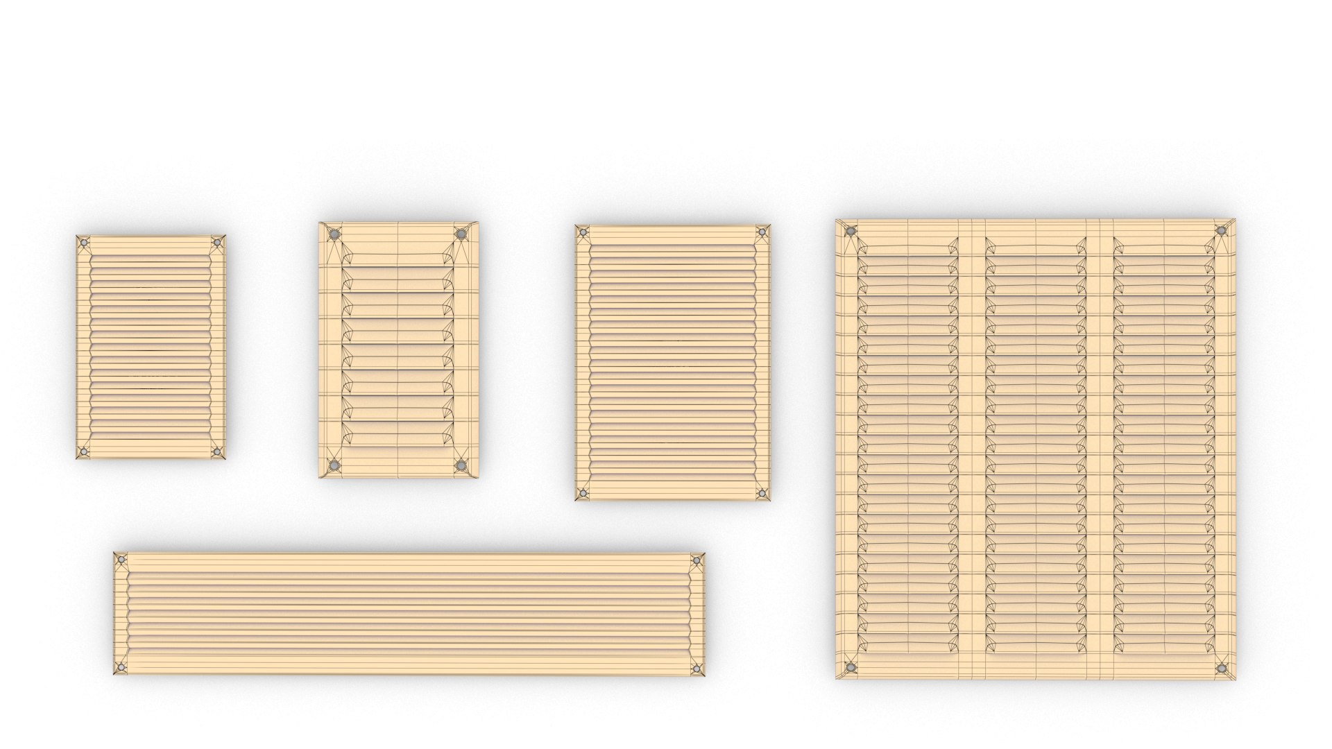 3D Model Wall Vents Set 01 - TurboSquid 2165729