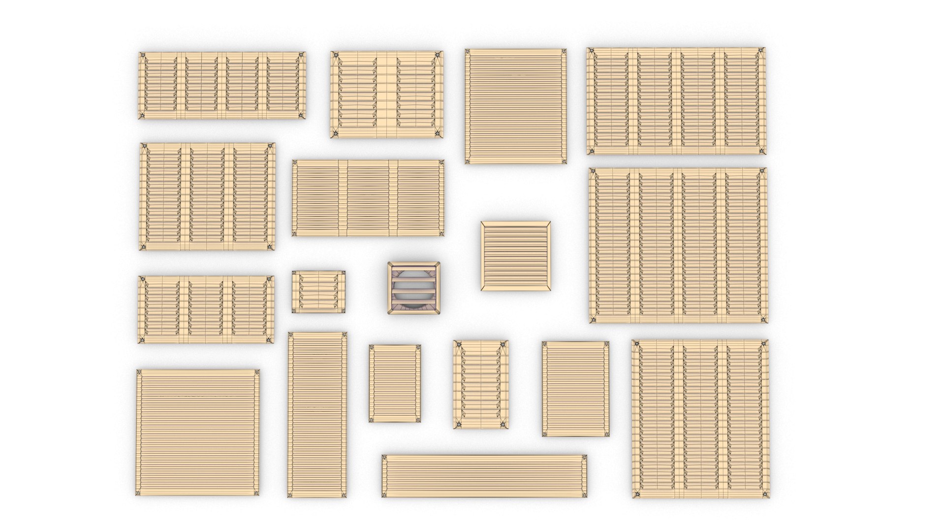 3D Model Wall Vents Set 01 - TurboSquid 2165729