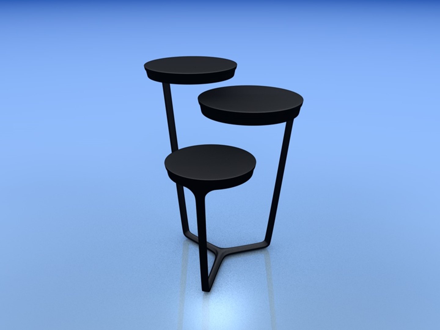 3d Model Set Tables Shelf