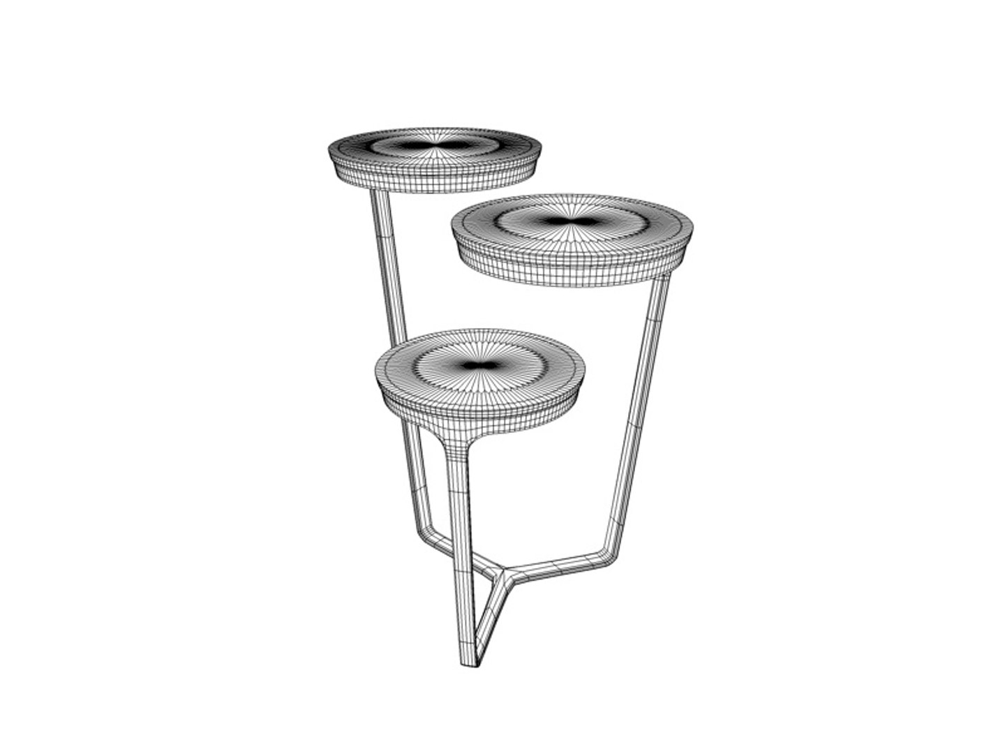3d Model Set Tables Shelf