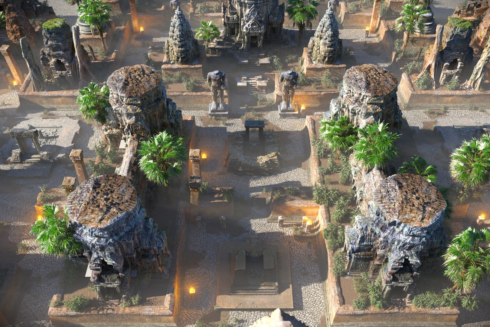 3D Ancient Temple Ruins High Detail 3D Scan Scene - TurboSquid 2388443