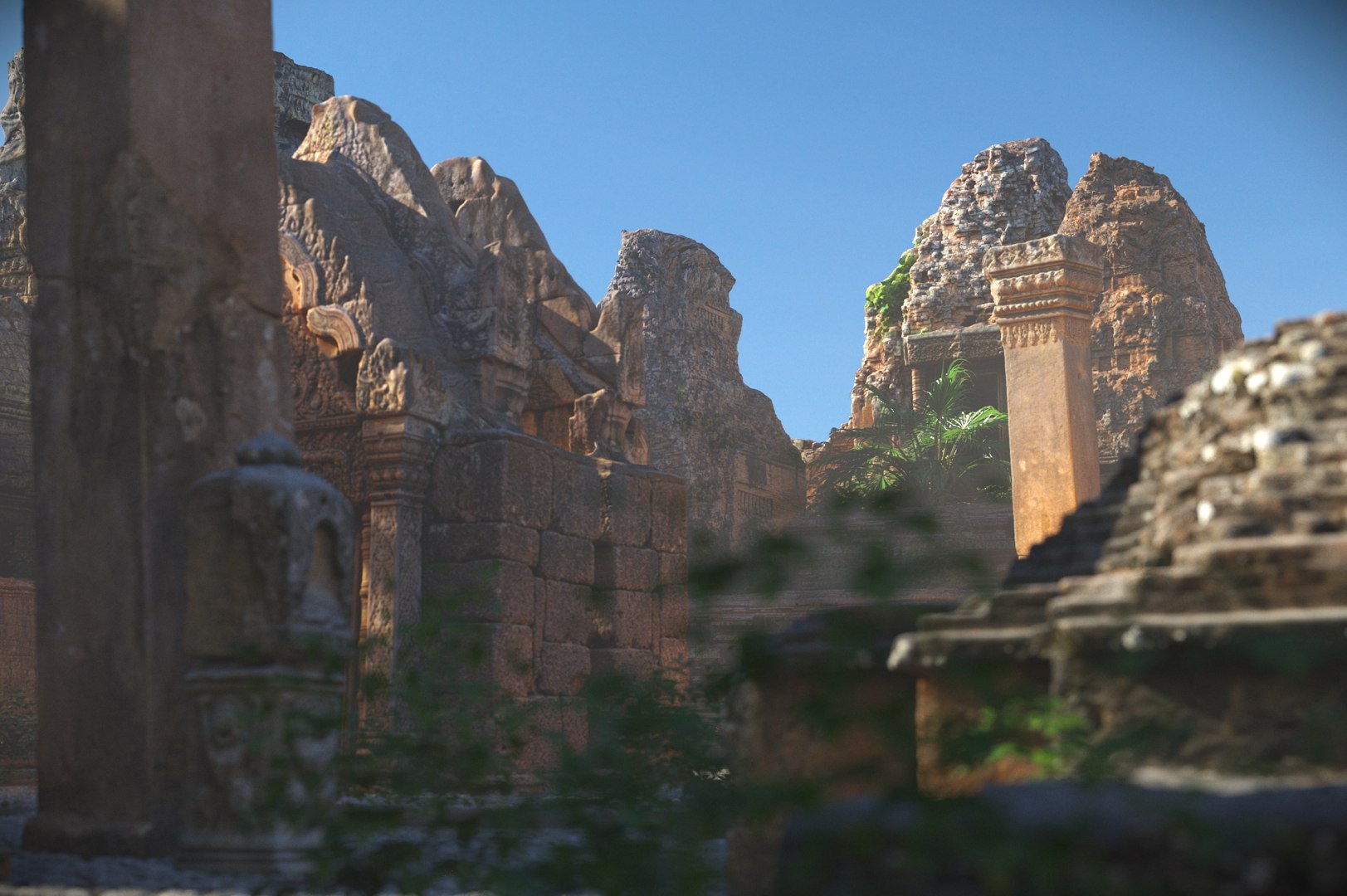 3D Ancient Temple Ruins High Detail 3D Scan Scene - TurboSquid 2388443