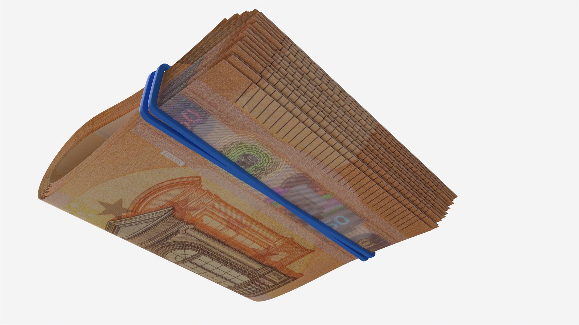 3D Euro banknotes folded and tied 02 - TurboSquid 2107419