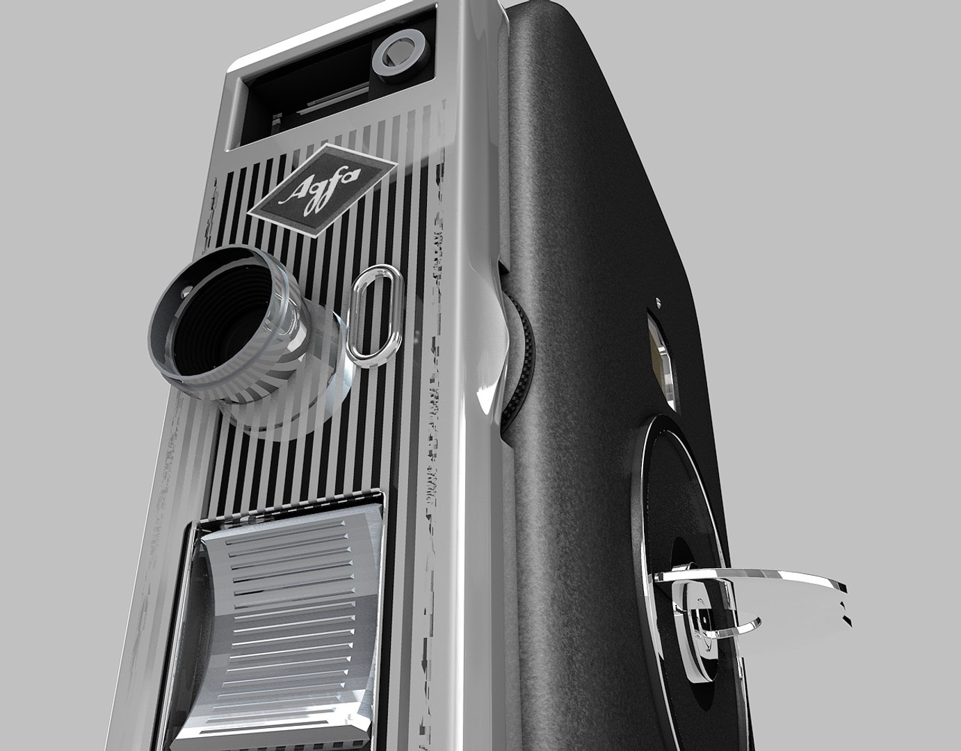 3d Agfa Vintage Camera Model