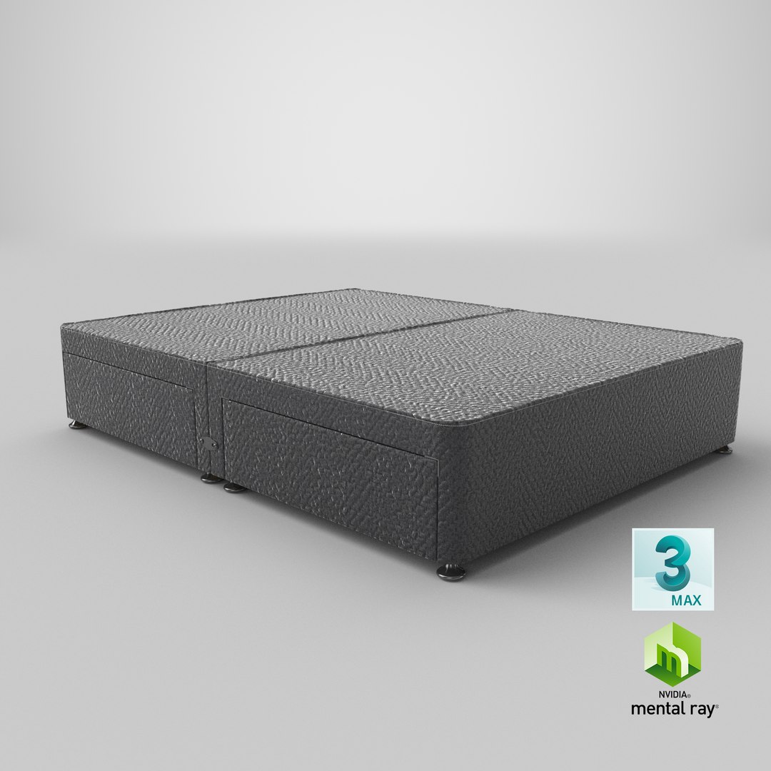 Bed base 08 charcoal 3D model - TurboSquid 1469046