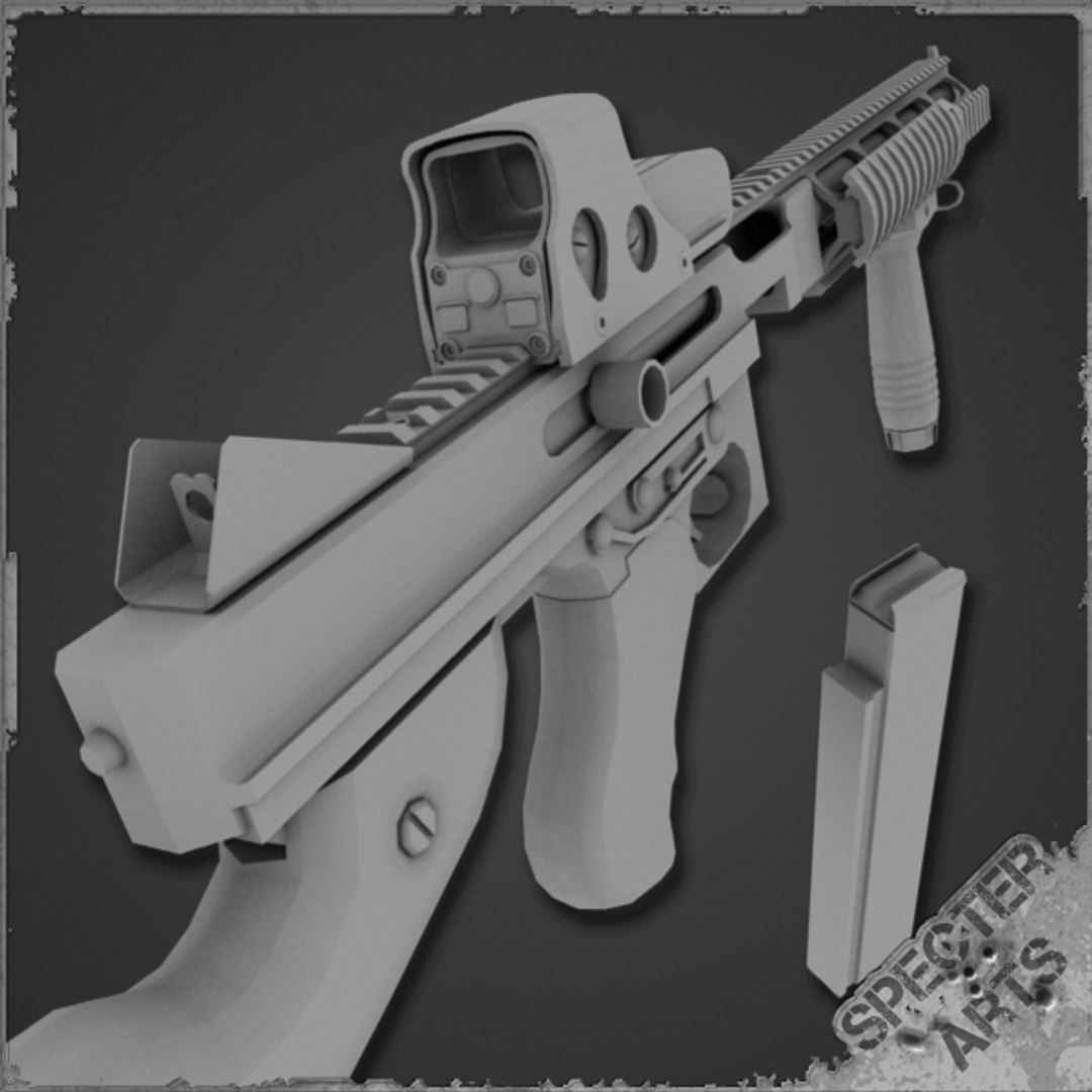 M1a1 Submachine Gun 3d Model